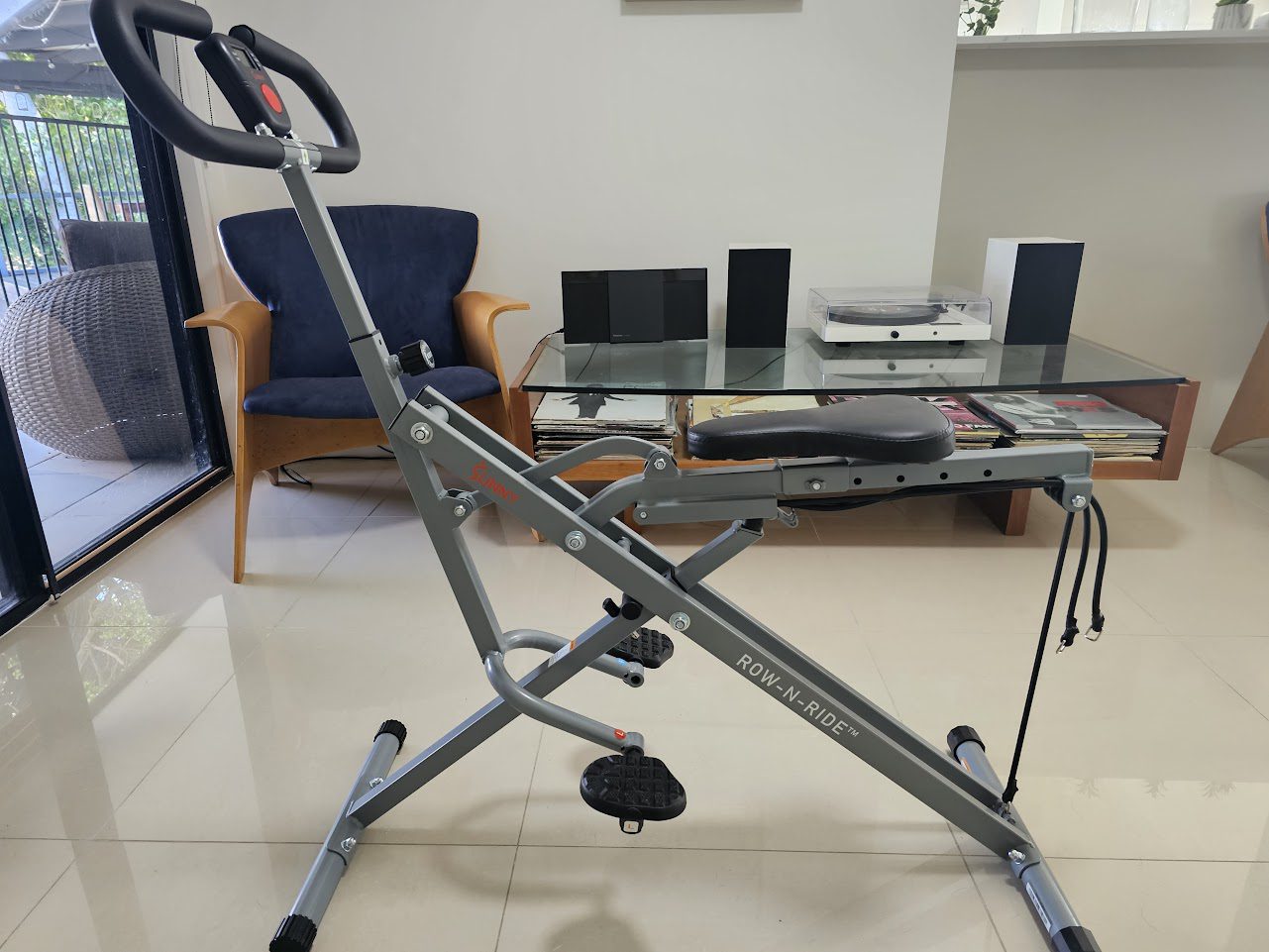 Sunny Health & Fitness Squat Assist Row n' Ride Trainer Review