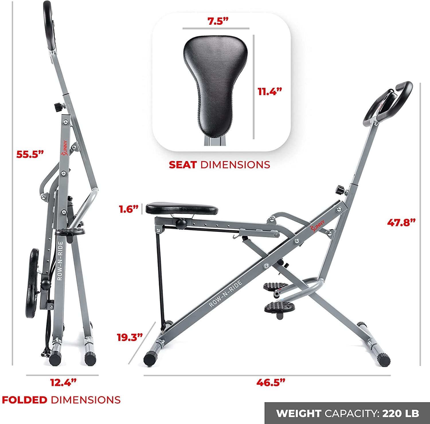 Sunny Health & Fitness Squat Assist Row n' Ride Trainer Review